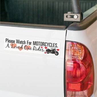 Please Watch For Motorcycles - Cruiser Bumper Sticker | Zazzle