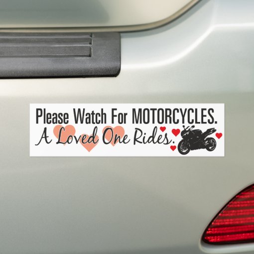 Please Watch For Motorcycles - Sportbike Bumper Sticker | Zazzle