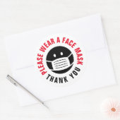 Please wear a face mask sign reminder stickers | Zazzle