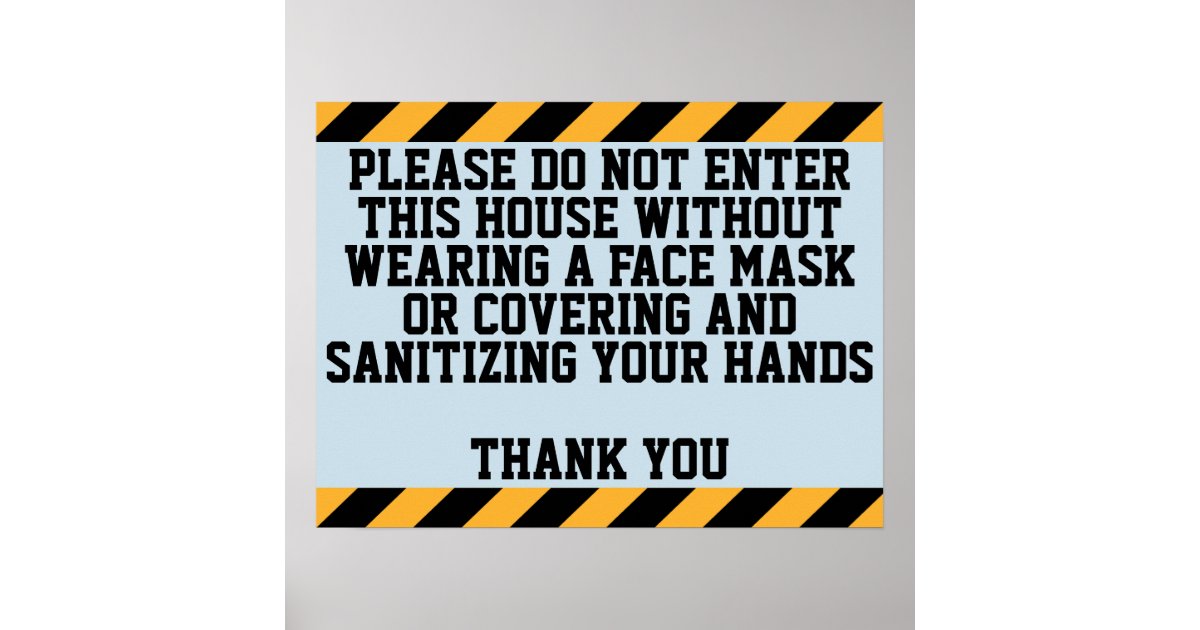 Please Wear A Mask Poster | Zazzle