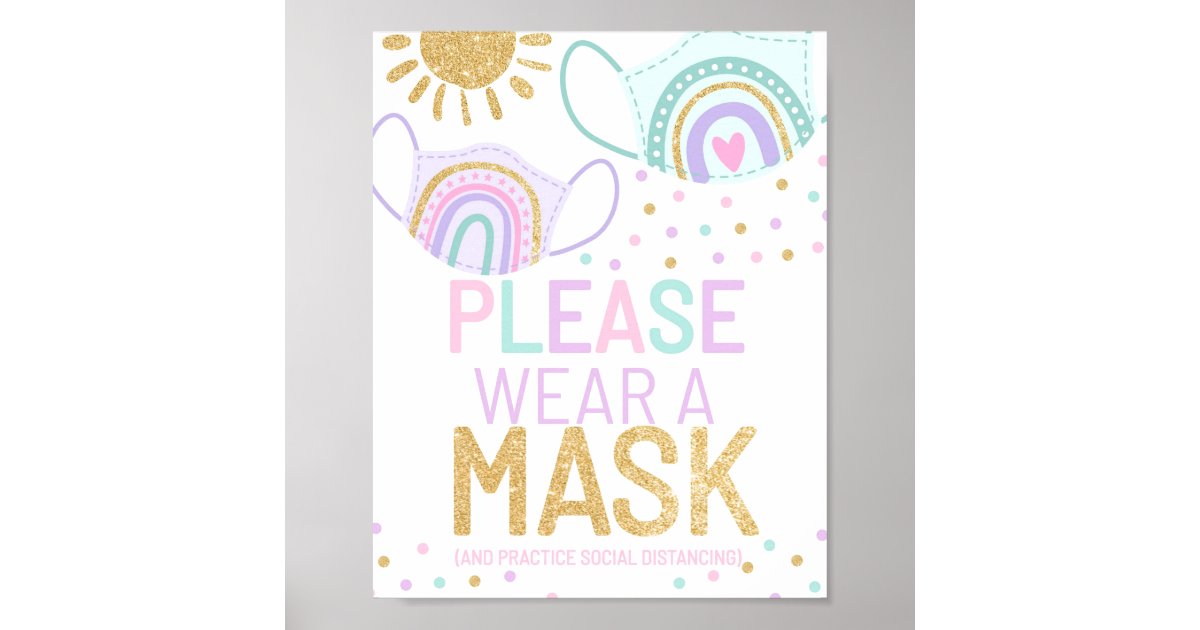 Please wear a mask poster | Zazzle