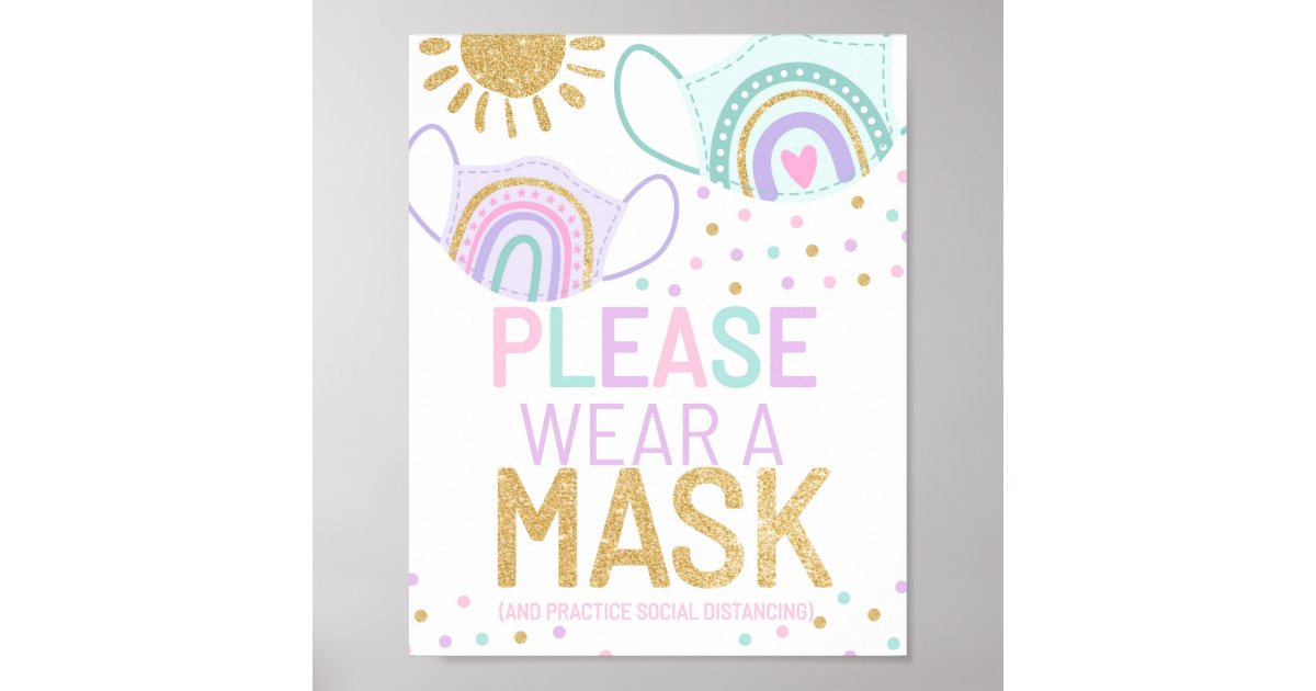 Please wear a mask poster | Zazzle