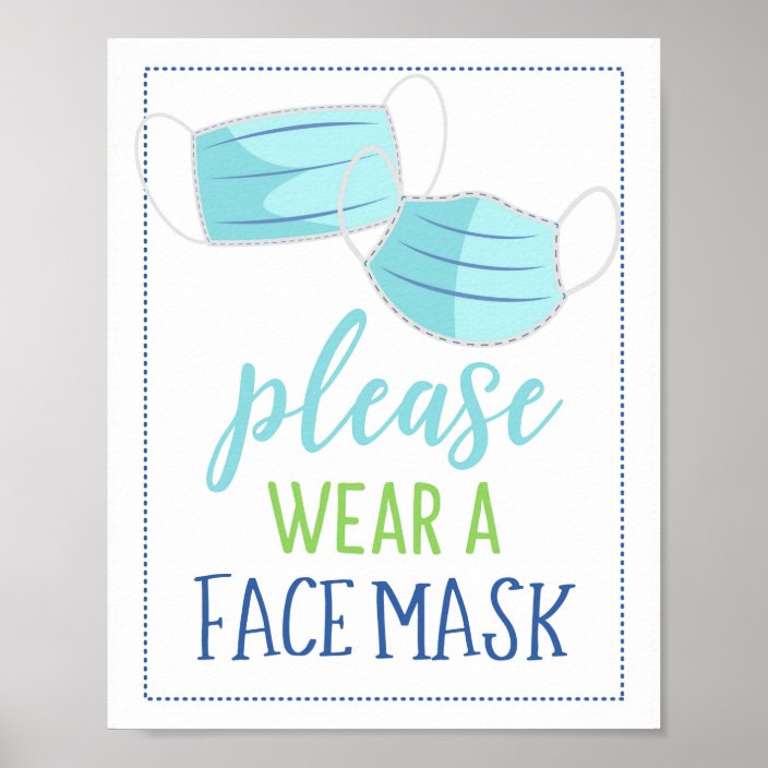 Please wear a mask poster | Zazzle.com