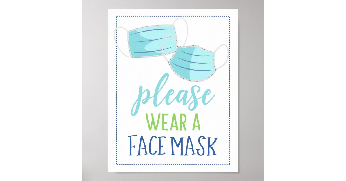 Please wear a mask poster | Zazzle