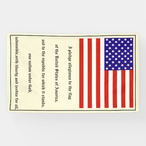Pledge Of Allegiance Banner | Zazzle