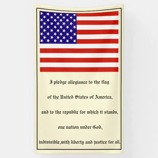 Pledge Of Allegiance Banner | Zazzle