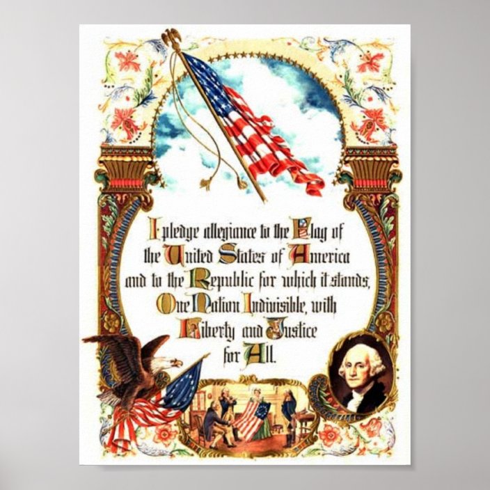 Pledge of Allegiance - Original Poster | Zazzle.com