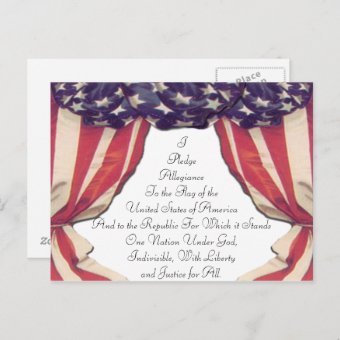 Pledge of Allegiance Postcard | Zazzle