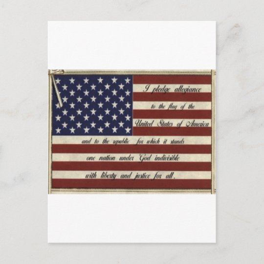 Pledge of Allegiance Postcard | Zazzle.com