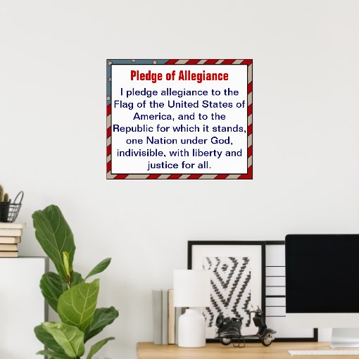 Pledge of Allegiance poster | Zazzle