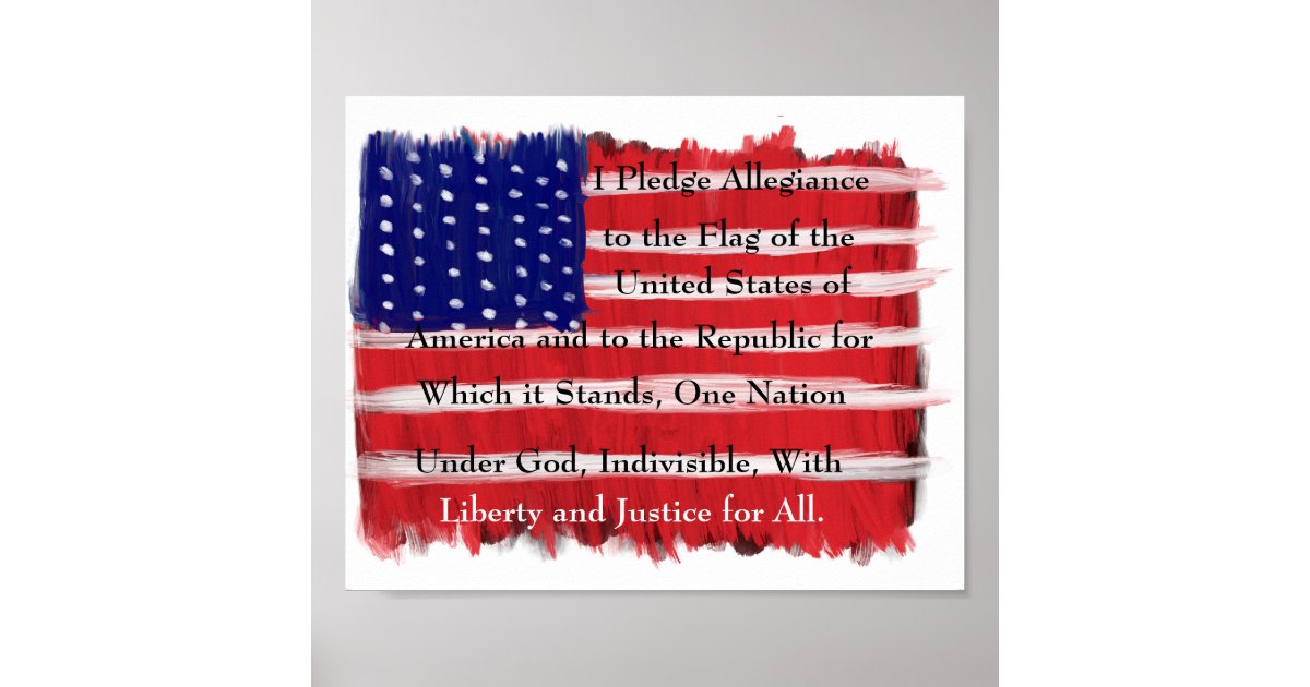 Pledge Of Allegiance Poster | Zazzle