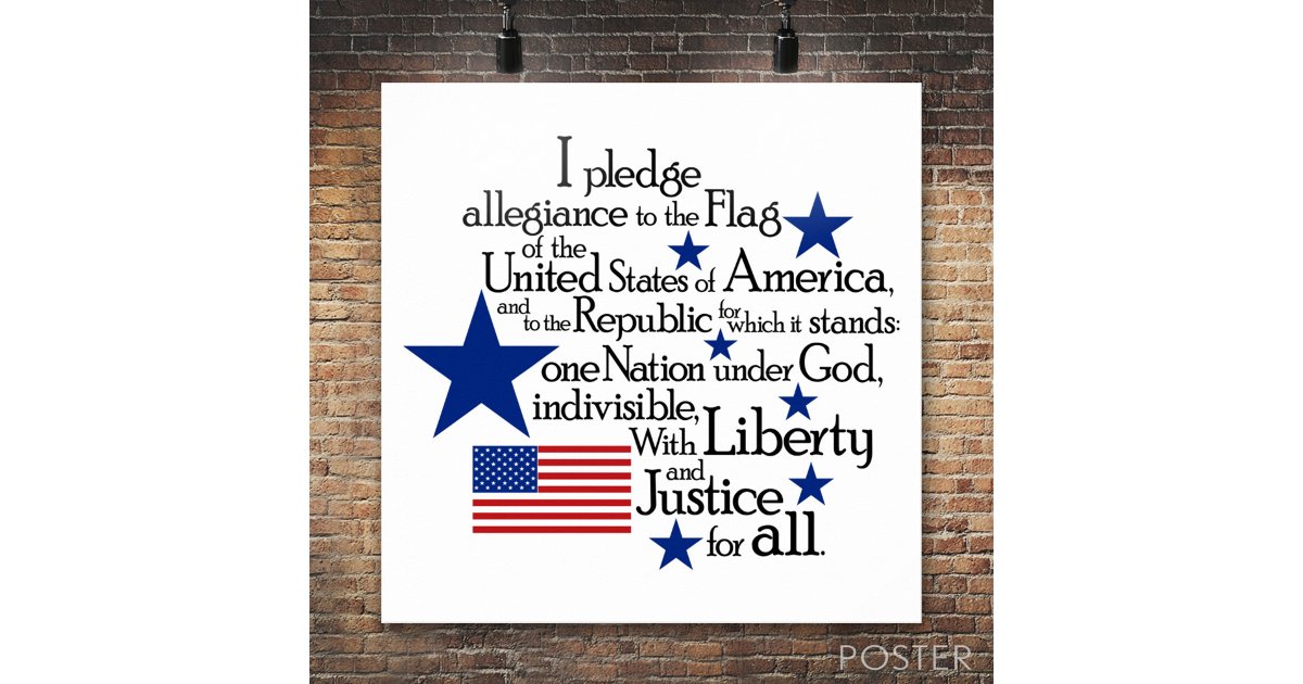 Pledge of Allegiance Poster | Zazzle