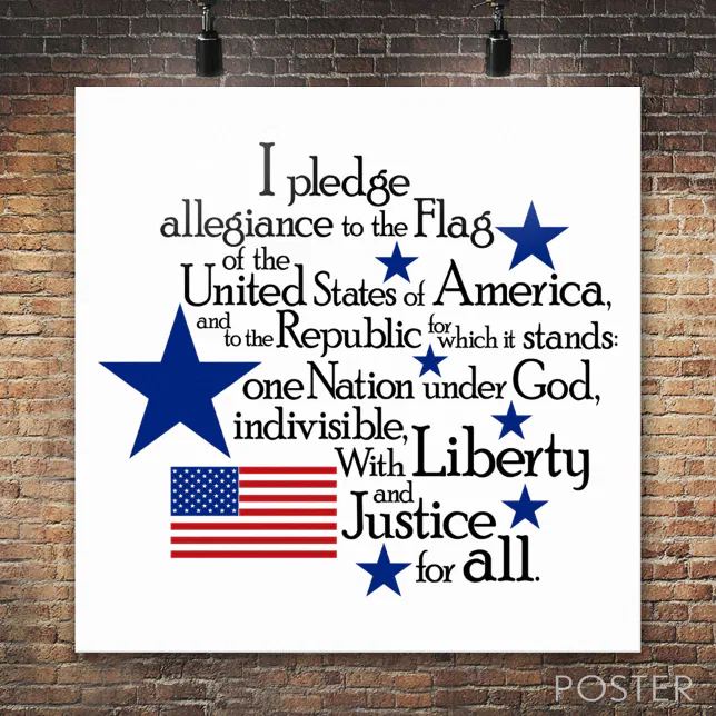 Pledge of Allegiance Poster | Zazzle