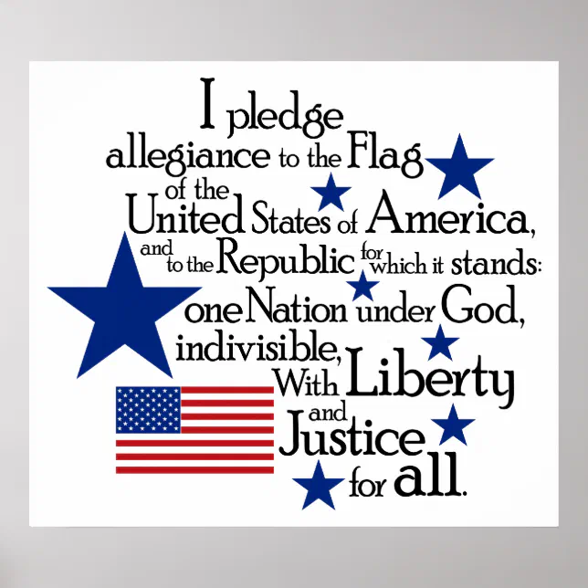 Pledge of Allegiance Poster | Zazzle