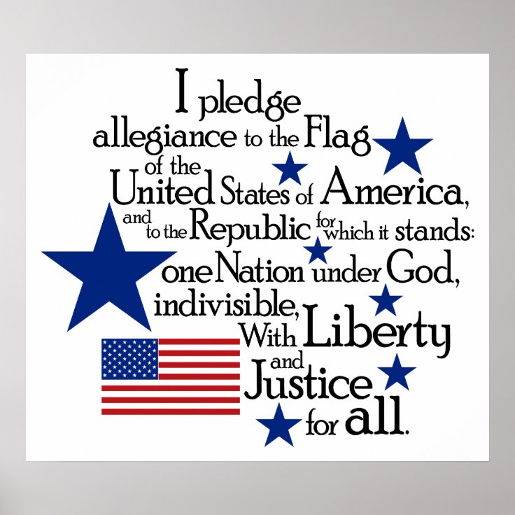 Pledge of Allegiance Poster | Zazzle
