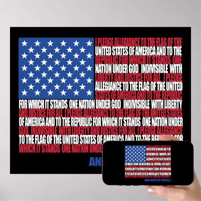 Pledge of Allegiance poster | Zazzle