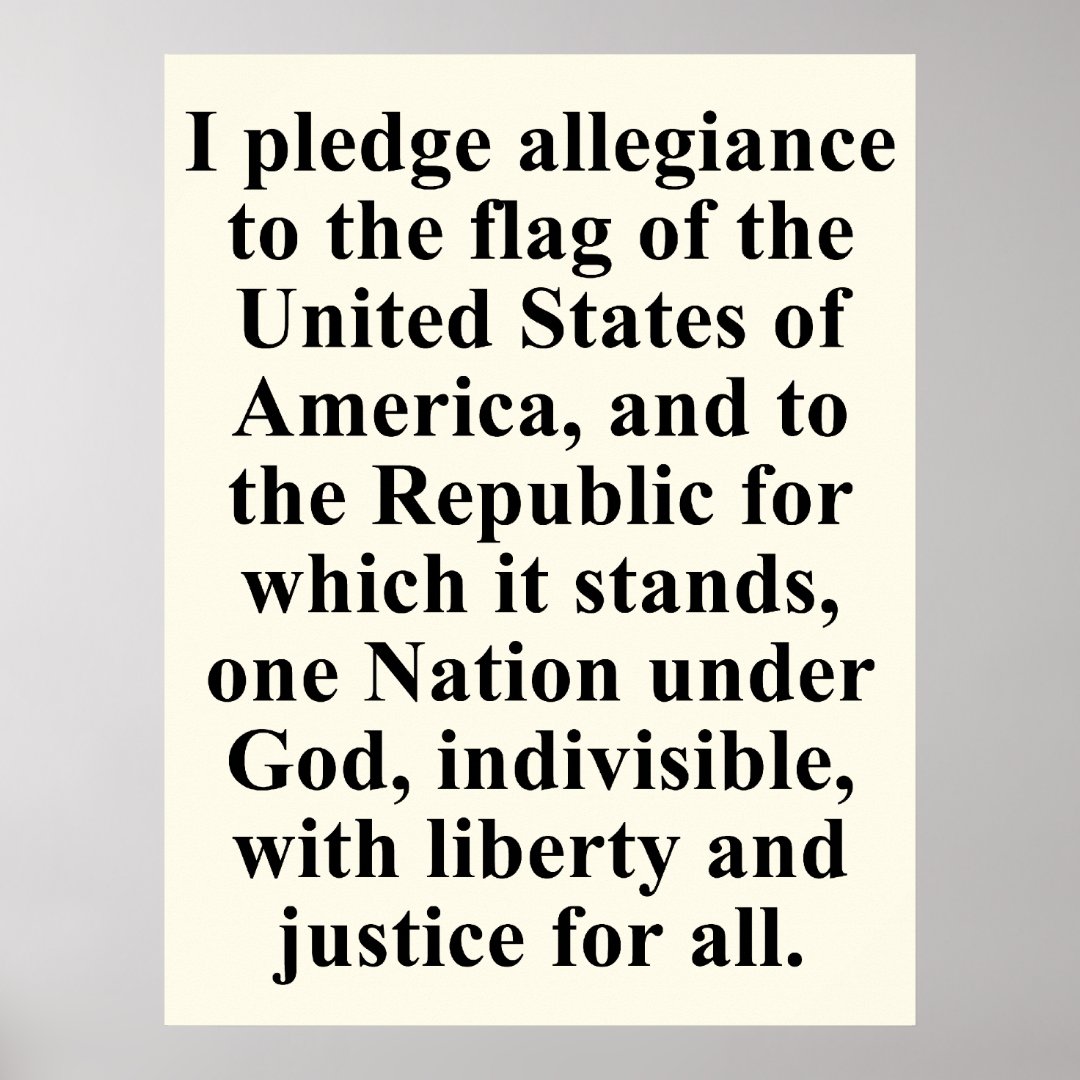 Pledge of Allegiance Poster | Zazzle