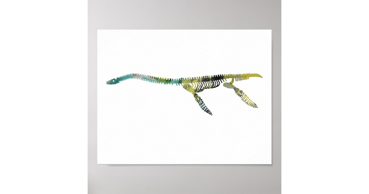plesiosaur skeleton poster | Zazzle