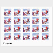 PLM Railway Promotional Poster Square Sticker | Zazzle