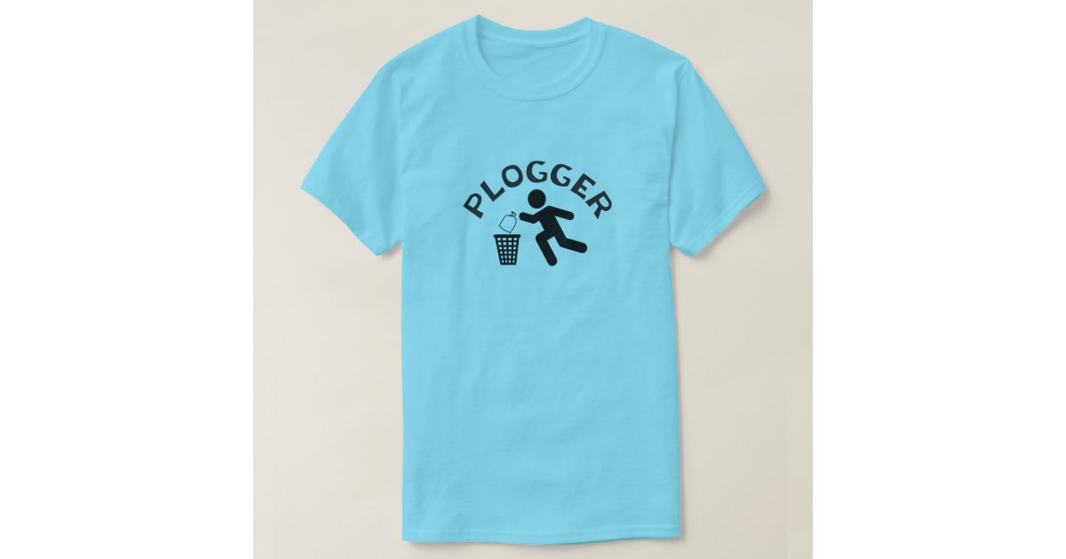 Plogger with Runner Icon Plogging T-Shirt | Zazzle