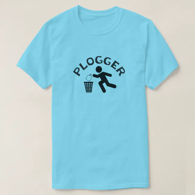 Plogger with Runner Icon Plogging T-Shirt | Zazzle