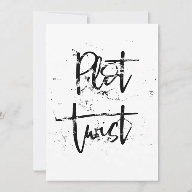 Plot Twist Card | Zazzle