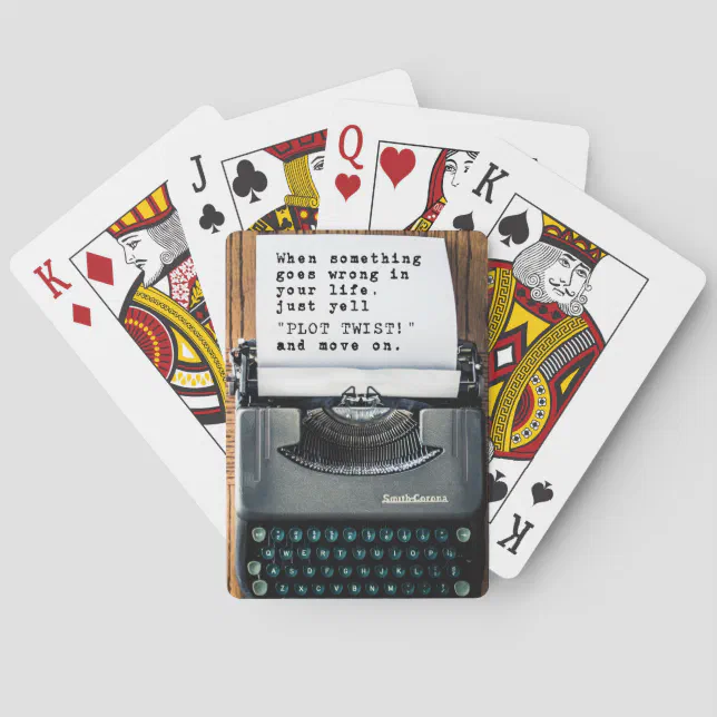 "Plot Twist" Playing Cards | Zazzle