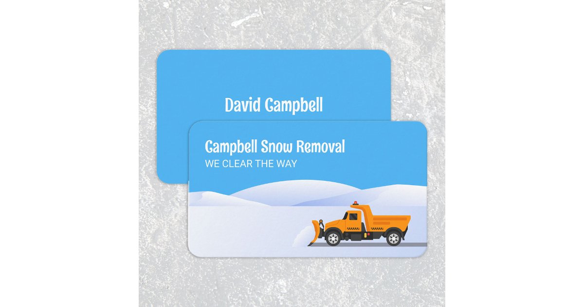 Plowing Snow Removal Business Card | Zazzle