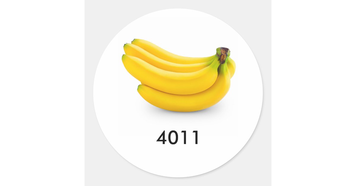PLU Bananas Classic Round Sticker | Zazzle