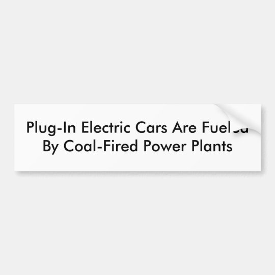 Plug-In Electric Cars Bumper Sticker | Zazzle.com