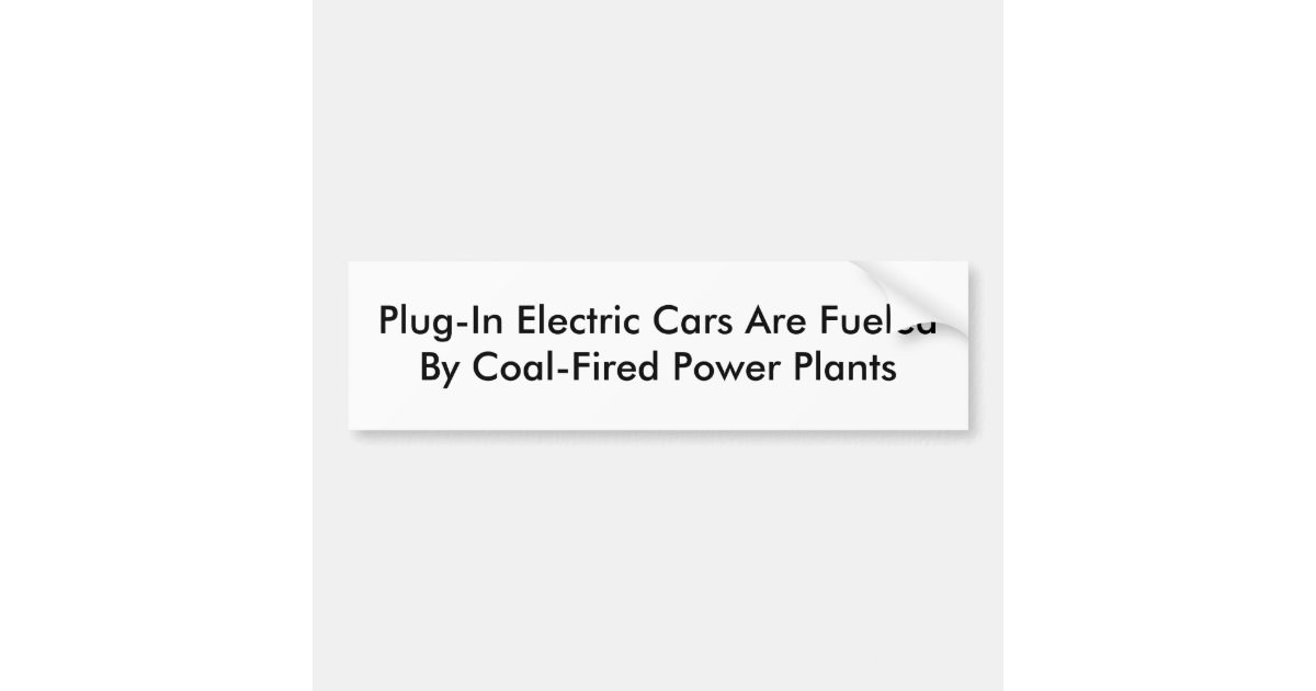 Plug-In Electric Cars Bumper Sticker | Zazzle