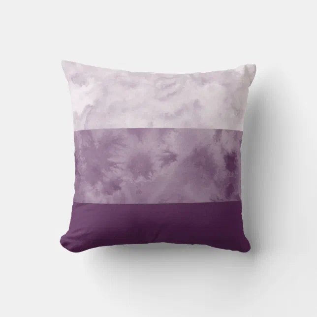 Plum Block Stripes Throw Pillow | Zazzle