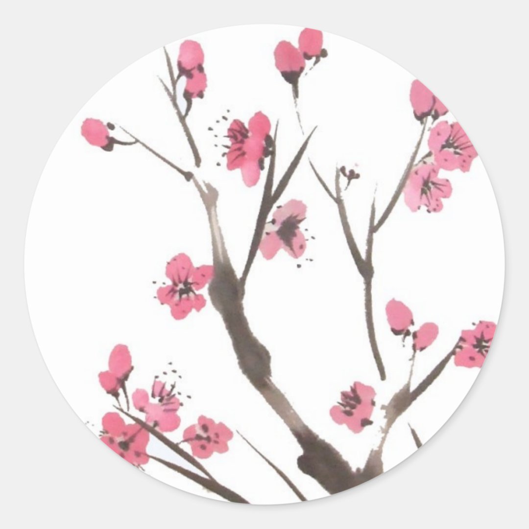 Plum Blossom Branches Stickers | Zazzle