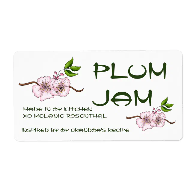 Plum Jam Jar Label (Customize) | Zazzle