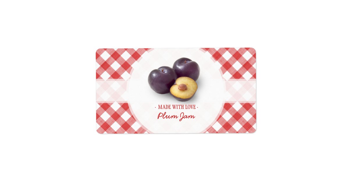 Plum Jam label | Zazzle