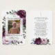 Plum Peonies Funeral In Loving Memory Poem Card | Zazzle