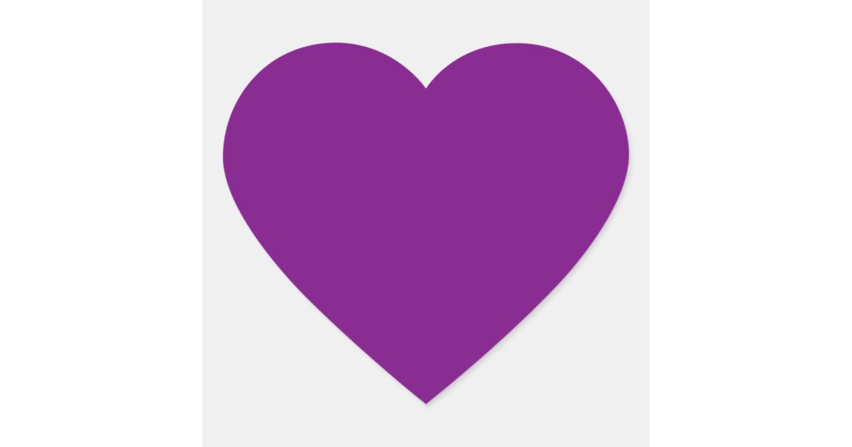 Plum Purple Heart Sticker | Zazzle.com