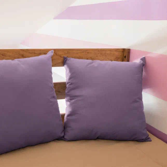 Plum Solid Color Customize It Throw Pillow | Zazzle