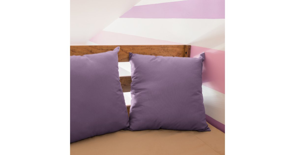 Plum Solid Color Customize It Throw Pillow | Zazzle