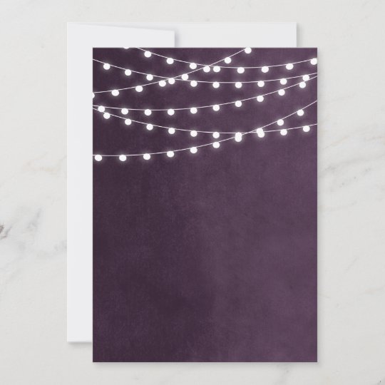 Plum String Lights Blank Invitation Template | Zazzle.com