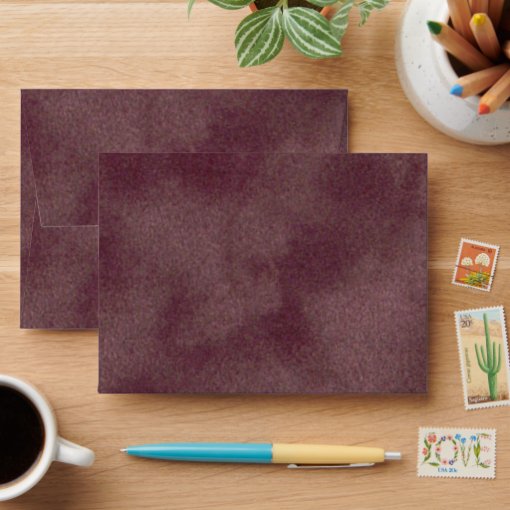Plum Suede Envelope | Zazzle