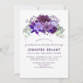 Plum Violet Purple Floral Elegant Graduation Party Invitation | Zazzle