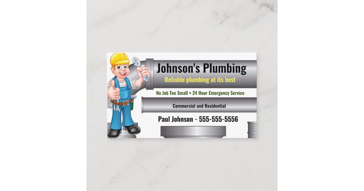 Plumber Business Card | Zazzle