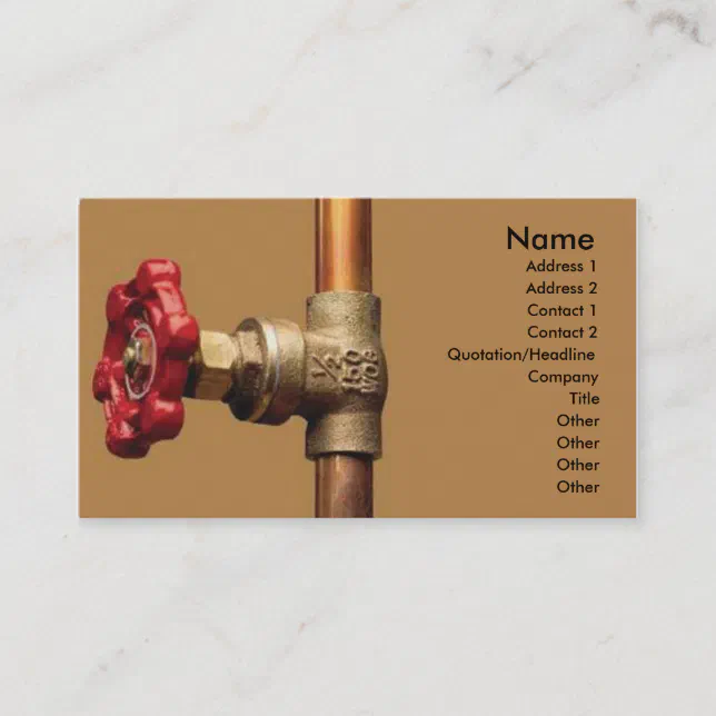 Plumber Business Card | Zazzle