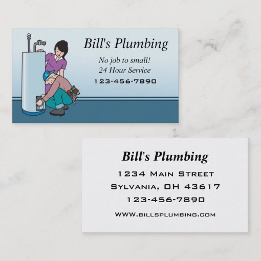 Plumber business card | Zazzle