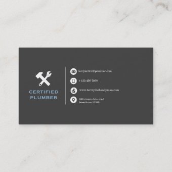 plumber business card / handyman business cards | Zazzle