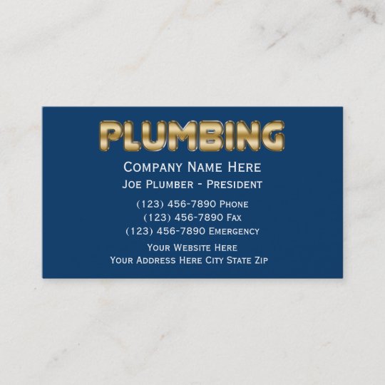 Plumber Business Cards | Zazzle.com