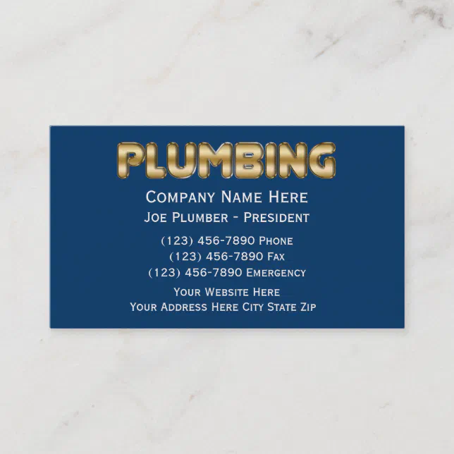 Plumber Business Cards | Zazzle