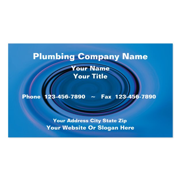 Plumber Business Cards