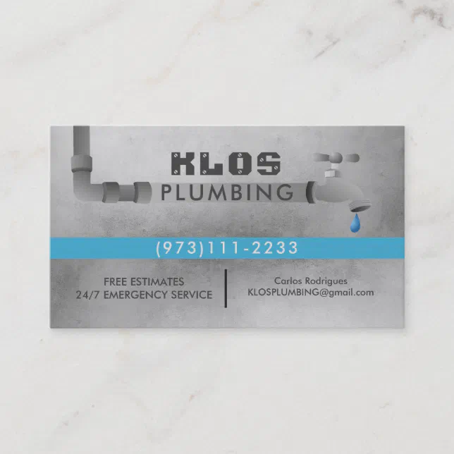 Plumber Business Cards | Zazzle